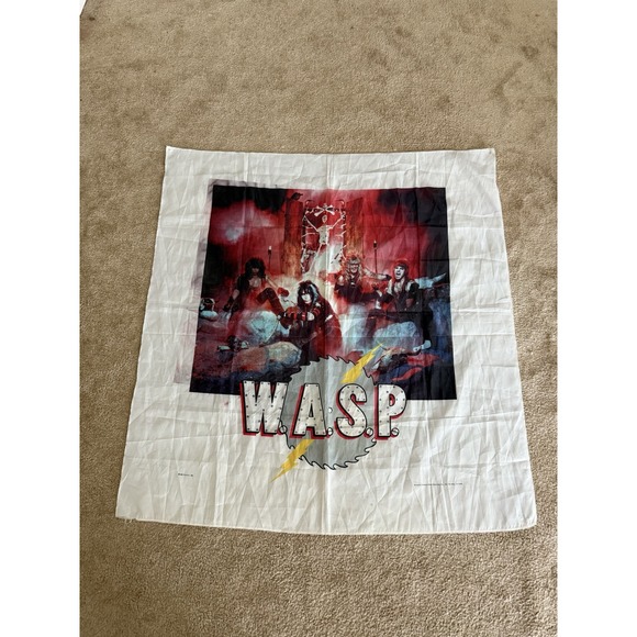 Art | 1984 Vintage Wasp Self Titled Album Banner Tapestry Fabric Poster ...